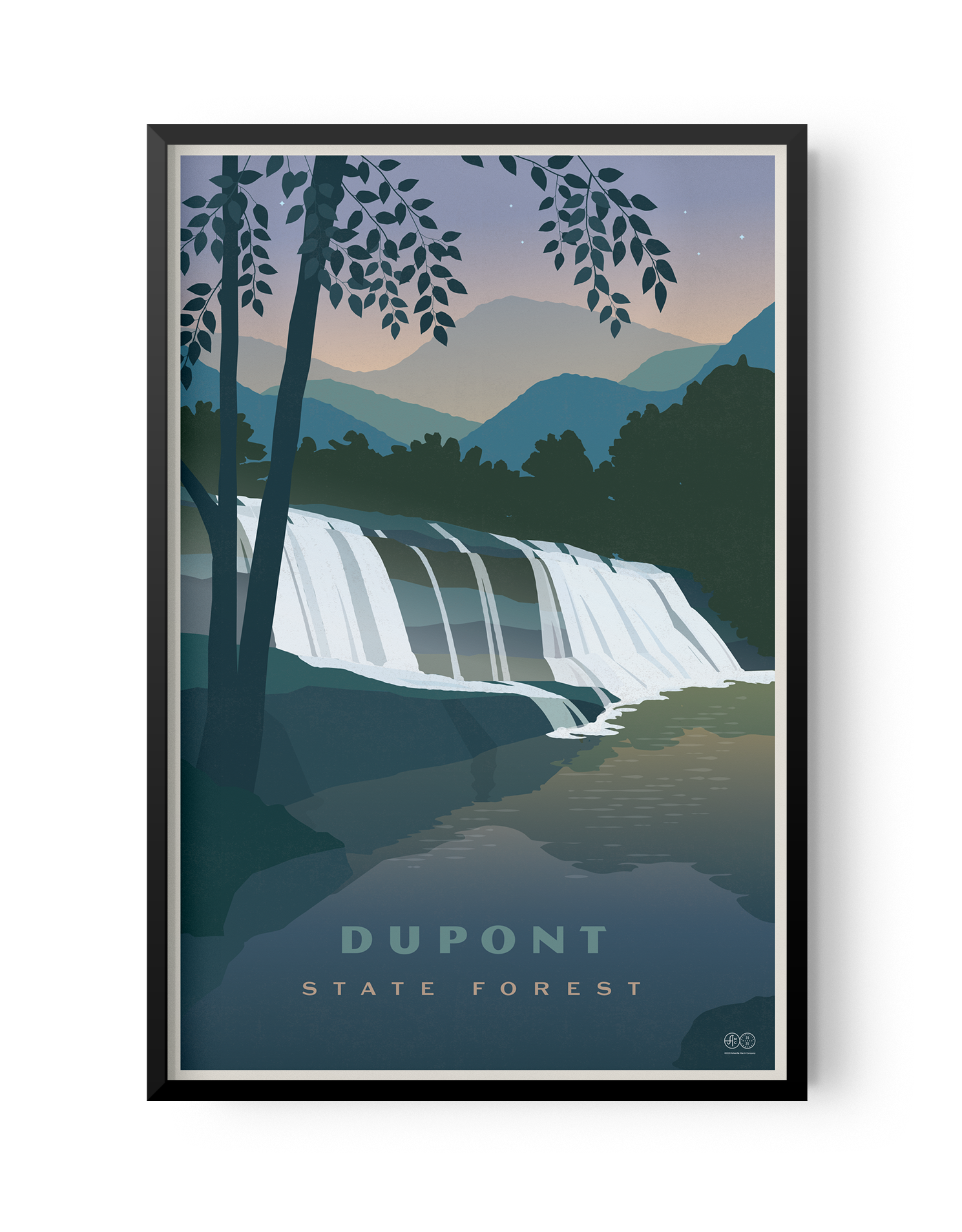 Asheville Poster—Dupont State Park | Asheville Merch Company